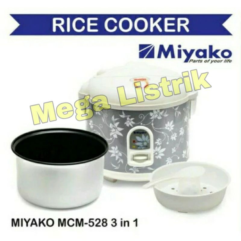 Jual magicom miyako mcm528abu abu 1,8L 3in1 rice cooker miyako | Shopee ...