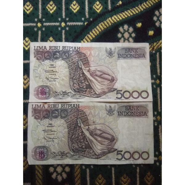 Jual Uang Kuno Asli 5000 rupiah Sasando uang lama asli Tahun 1992 Mahar ...