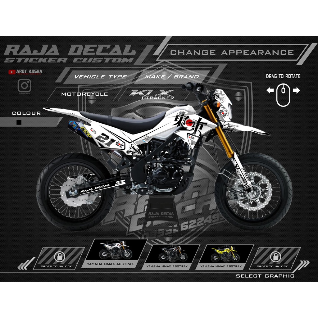Jual Decal Sticker Kawasaki Dtracker Fullbody Stiker Dekal Supermoto ...