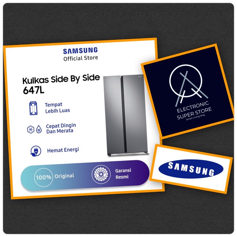Jual KULKAS SIDE BY SIDE SAMSUNG RS61R5001M9 DIGITAL INVERTER SUPER ...