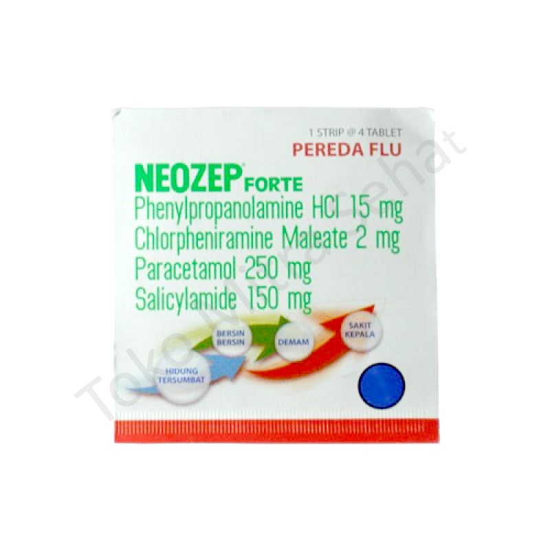 Jual NEOZEP FORTE 4 Tablet / OBAT FLU / PILEK / HIDUNG TERSUMBAT ...