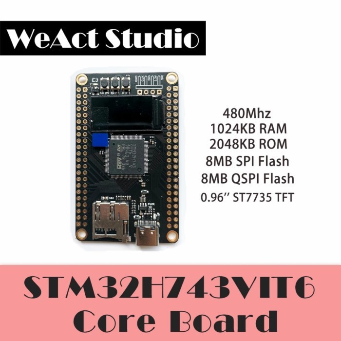 Jual Weact Stm32h7 Stm32 H7 Stm32h750vbt6 Stm32h743vit6 Openmv Board