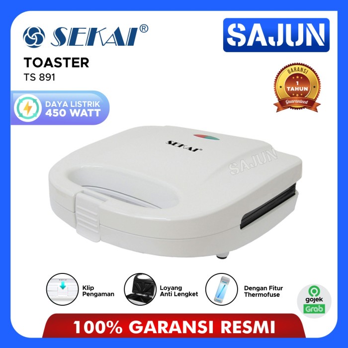 Jual SEKAI TS 891 Sandwich Toaster / Toaster Roti TS891 Pemanggang Roti ...