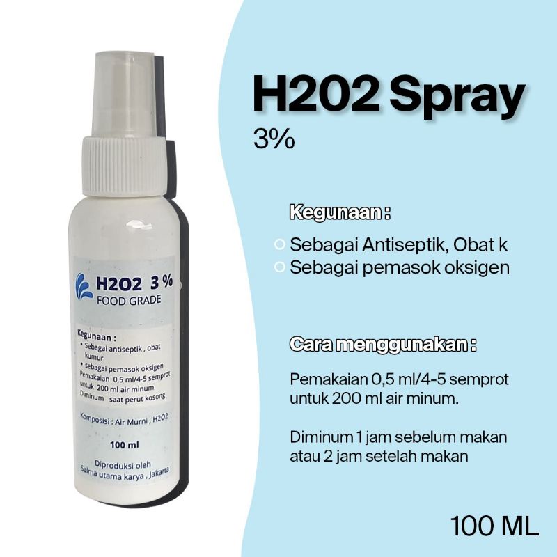 Jual Hipe H2O2 foodgrade 3% spray 100 mL | Shopee Indonesia