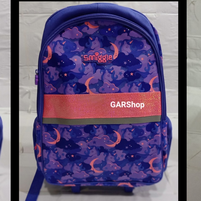 Jual Smiggle trolley backpack with light up wheels | Shopee Indonesia