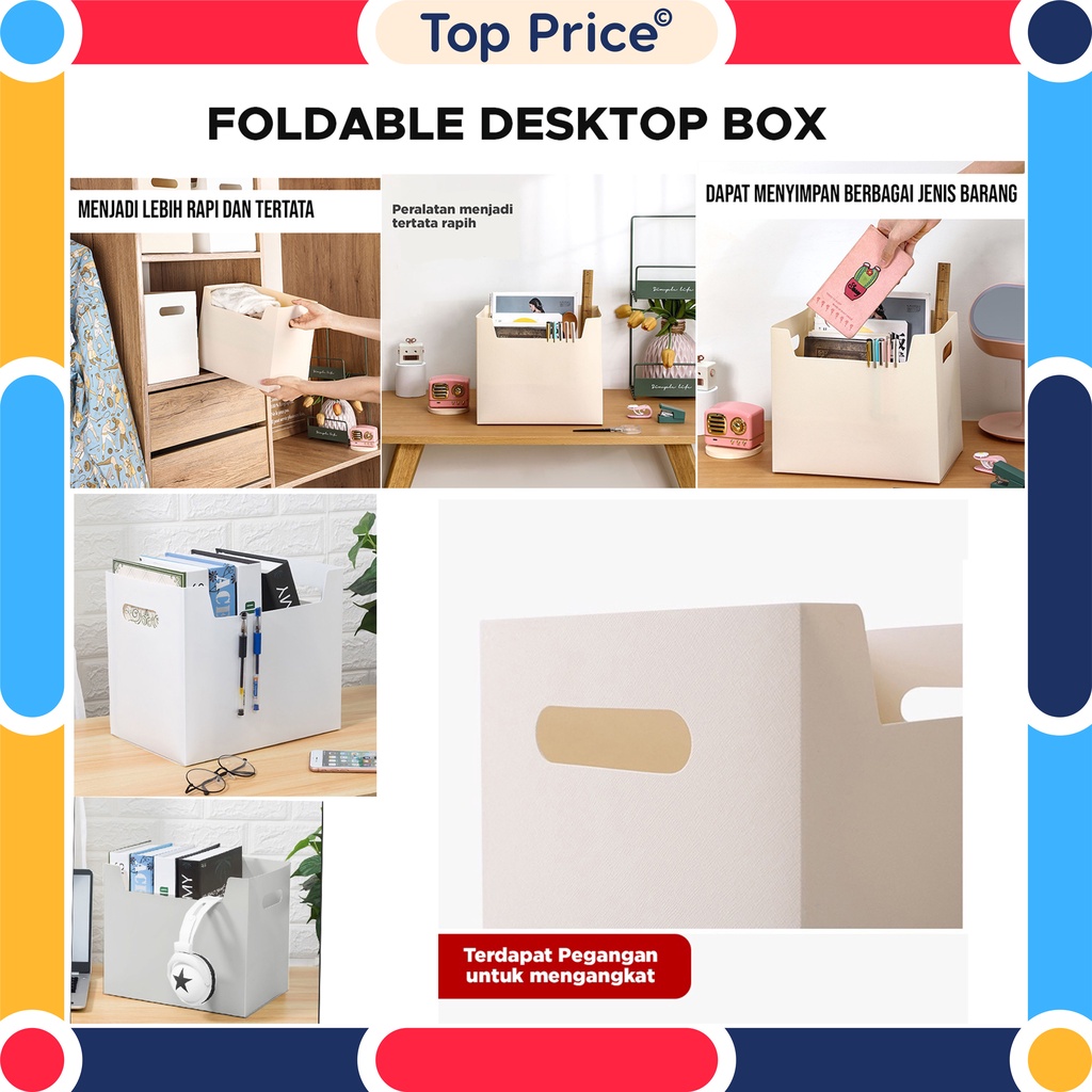 Jual FOLDABLE DESKTOP BOX CONTAINER ANTI AIR KOTAK PENYIMPANAN BUKU ...