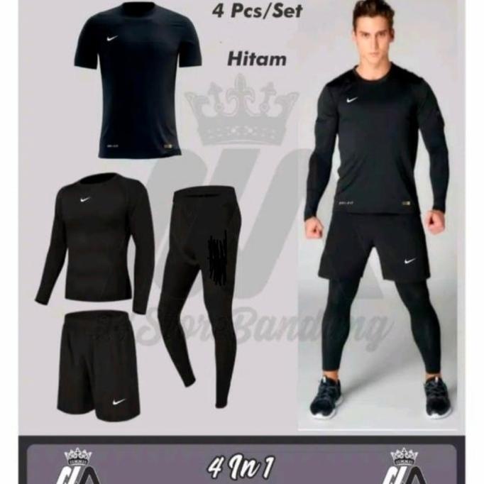 Jual PAKET isi 4 Baju Celana Running / Manset Panjang Olahraga Pria ...