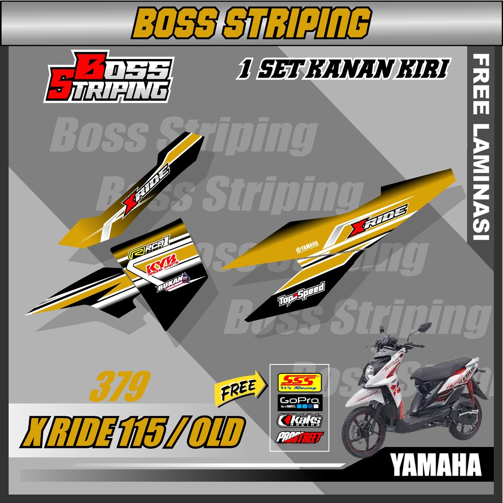 Jual Stiker motor variasi XRIDE 115 X RIDE 115 cc - Setriping striping ...