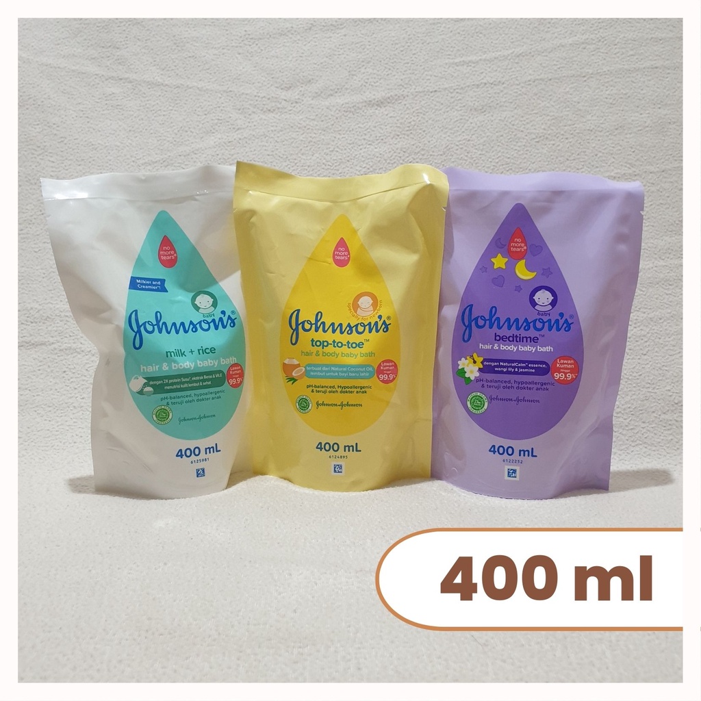 Jual Johnsons Hair & Body Baby Bath 400 ml / Sabun Mandi Bayi Kemasan ...