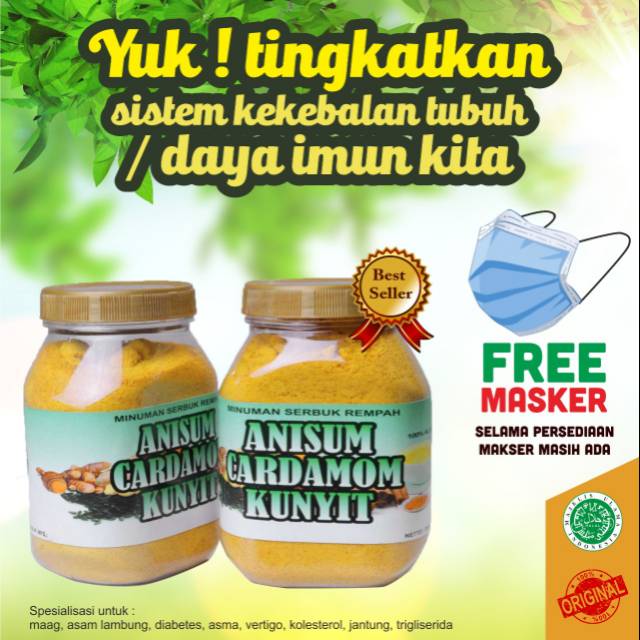 Jual MINUMAN SERBUK REMPAH TRADISIONAL ANISUM CARDAMOM KUNYIT | Shopee ...