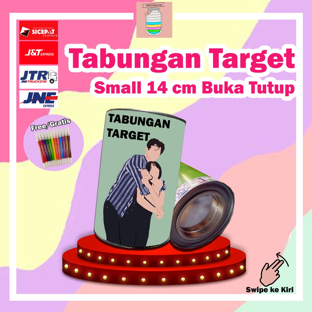 Jual TABUNGAN TARGET CELENGAN TARGET VIRAL SMALL UKURAN 14 CM DIAMETER ...