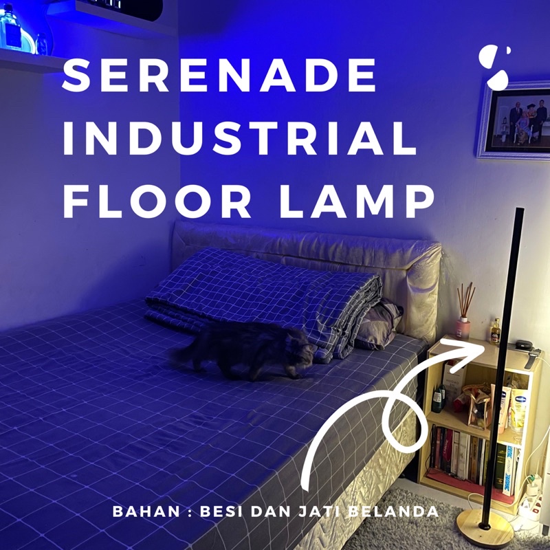 Jual SERENADE Industrial Floor Lamp Standing Lamp Aesthetic | Shopee ...