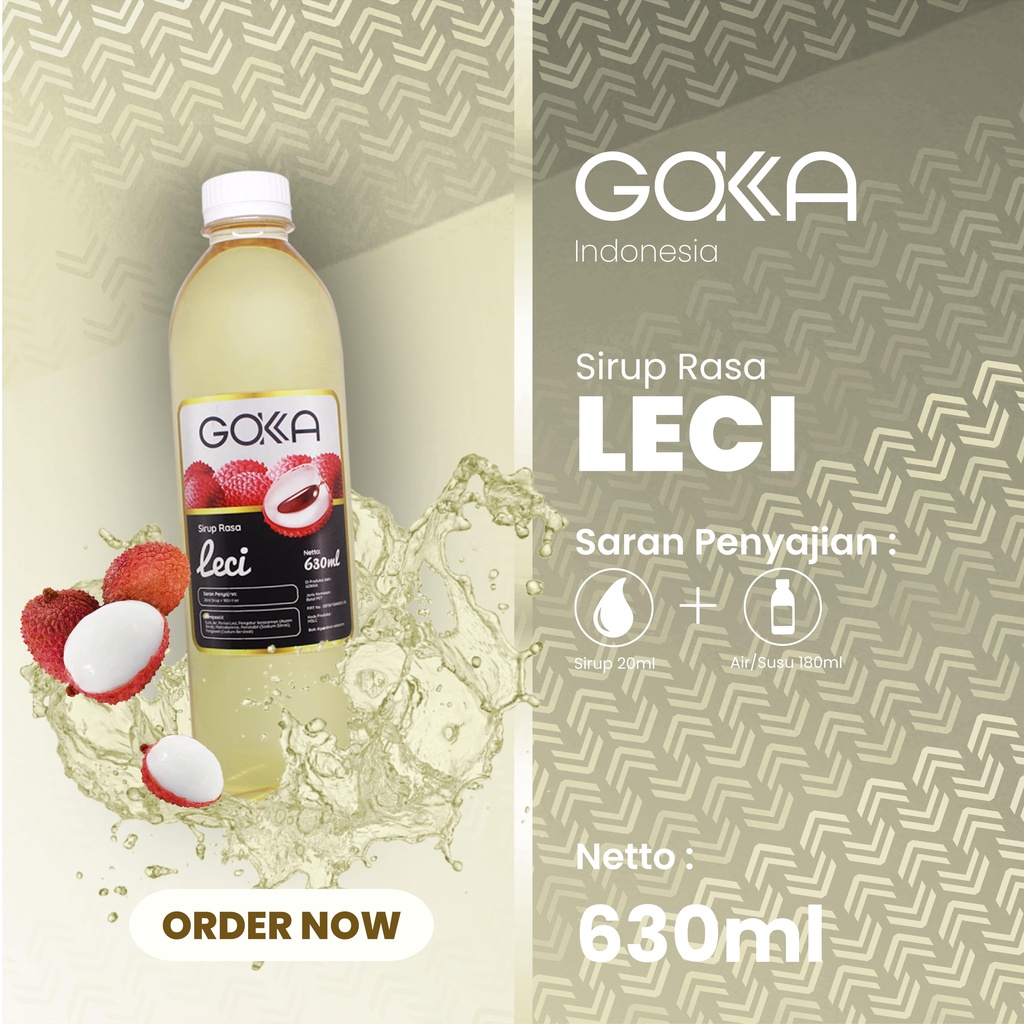 Jual Minuman Sirup Gokka Segar Rasa Leci / Syrup Leci Gokka 630ml ...