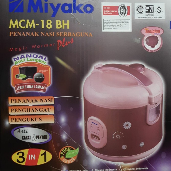 Jual (Harga Promo)Magic Com Miyako MCM 18 BH( Penanak nasi serbaguna ...