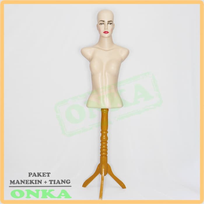 Jual LURUS KEPALA BOTAK + KAYU / MANEKIN DISPLAY PATUNG DISPLAY ...