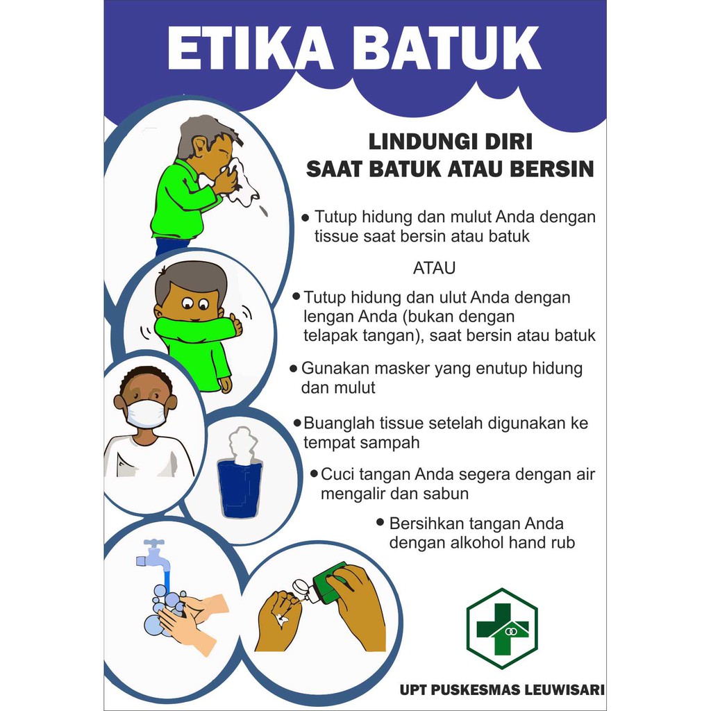 Jual Poster Kesehatan - Etika Batuk | Shopee Indonesia