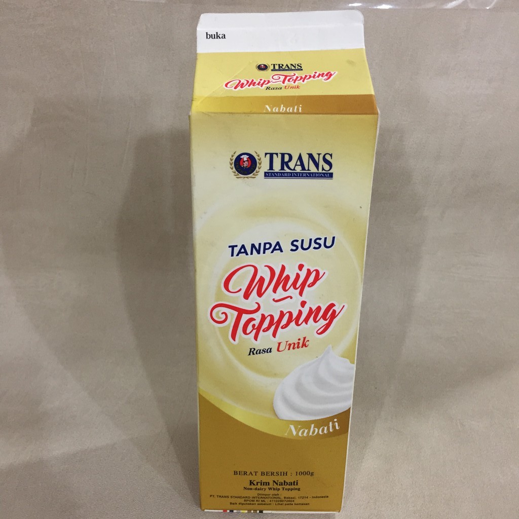 Jual Trans Whip Cream Non Dairy Gold 1L | Shopee Indonesia