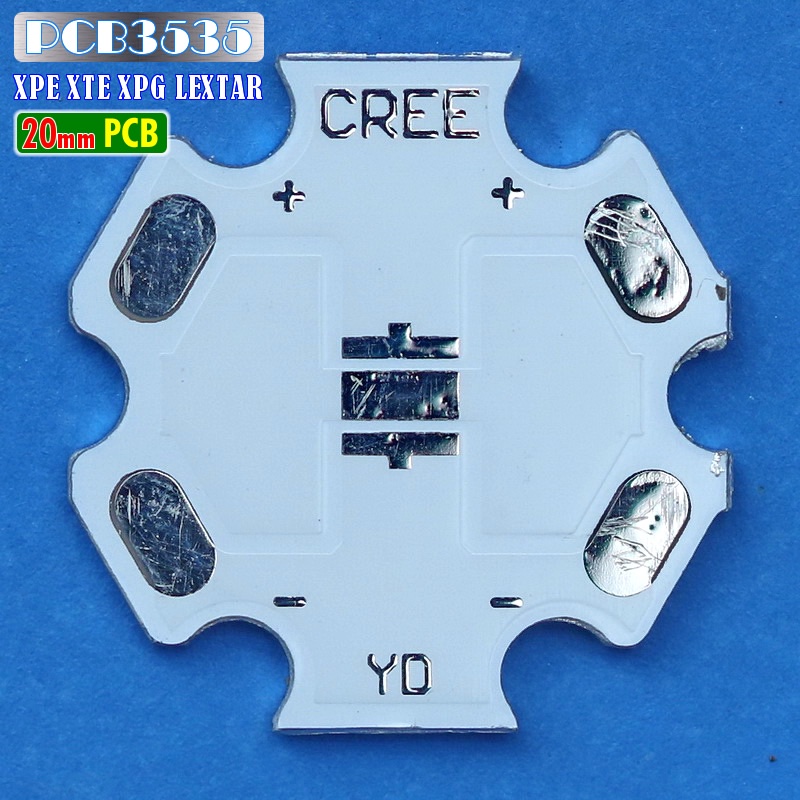 Jual PCB 20mm 3535 Aluminium LED XPE XTE XPG ALU Star PCB Tebal 1.5mm ...