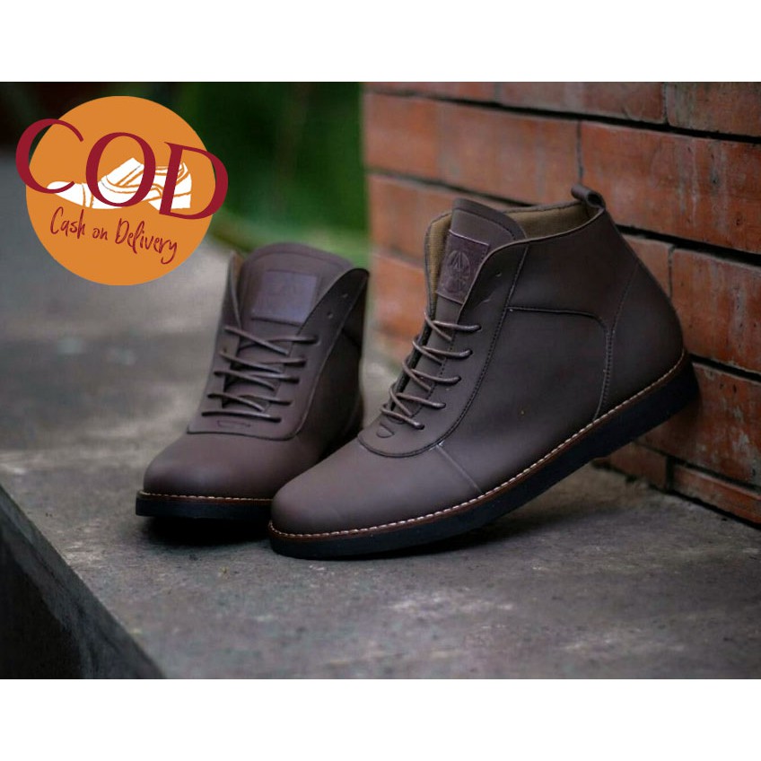 Jual REAL PICTURE!! SEPATU SEMI BOOTS KLASIK PRIA KULIT ASLI AVAIL ...