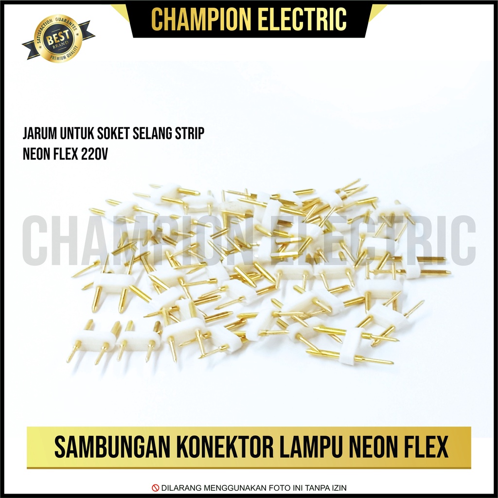 Jual Pin Jarum Socket Soket Konektor Lampu Neon Flex LED Strip Selang ...