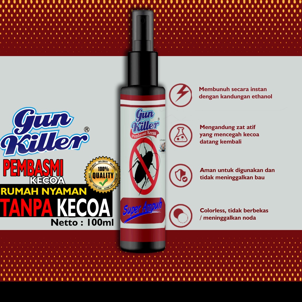 Jual GUN KILLER_KECOA_100ML - Pemusnah Racun Kecoa, Pembasmi Kecoa ...