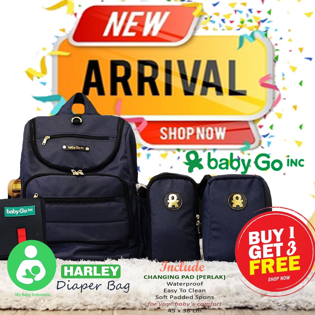 Jual BabyGo Inc Harley Diaper Bag Backpack Babygoinc Tas Ibu Bayi ...