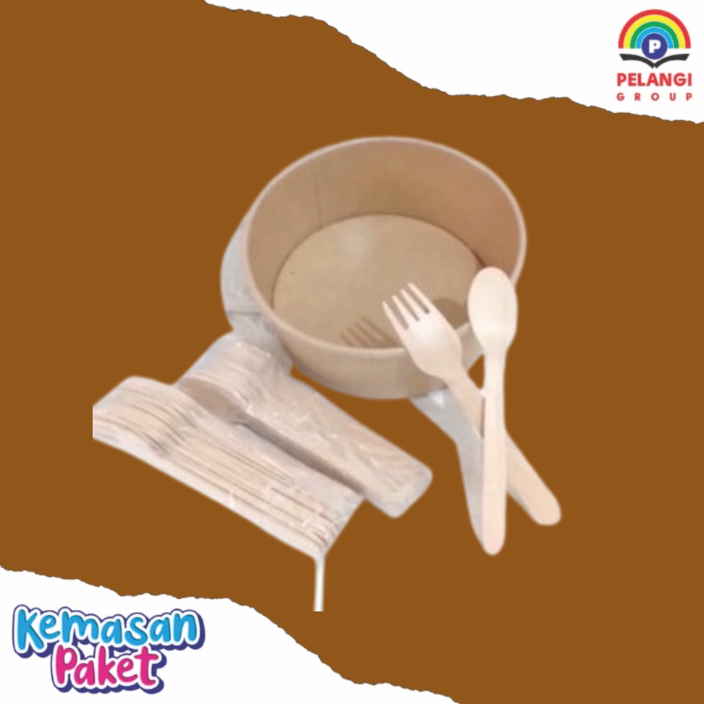 Jual SENDOK KAYU - GARPU KAYU KEKINIAN / SENDOK KAYU SEKALI PAKAI ...