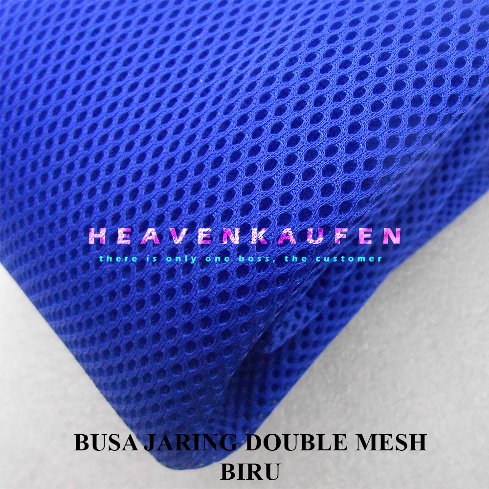 Jual Bahan Busa Jaring Double Mesh - Sandwich Mesh Biru Meteran ...