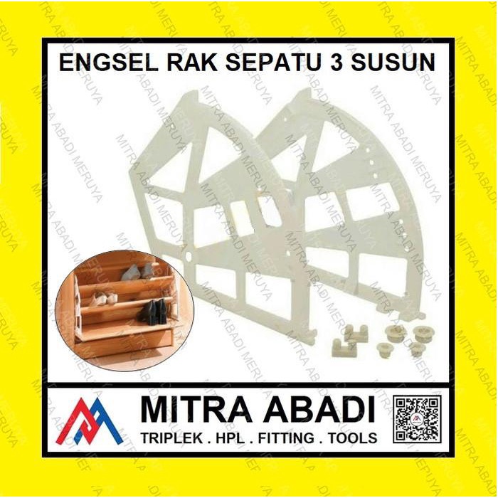 Jual Engsel / Fitting Bracket Engsel Rak Sepatu Kipas Putar 3 Susun ...