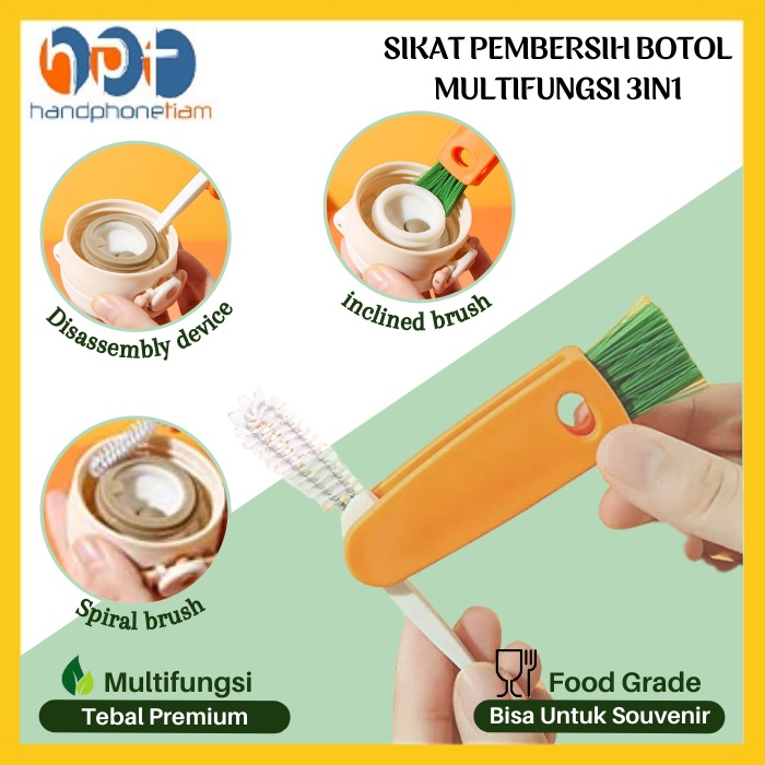 Jual Sikat Cuci Tutup Botol Motivasi 3in1 Bentuk Wortel | Kuas ...