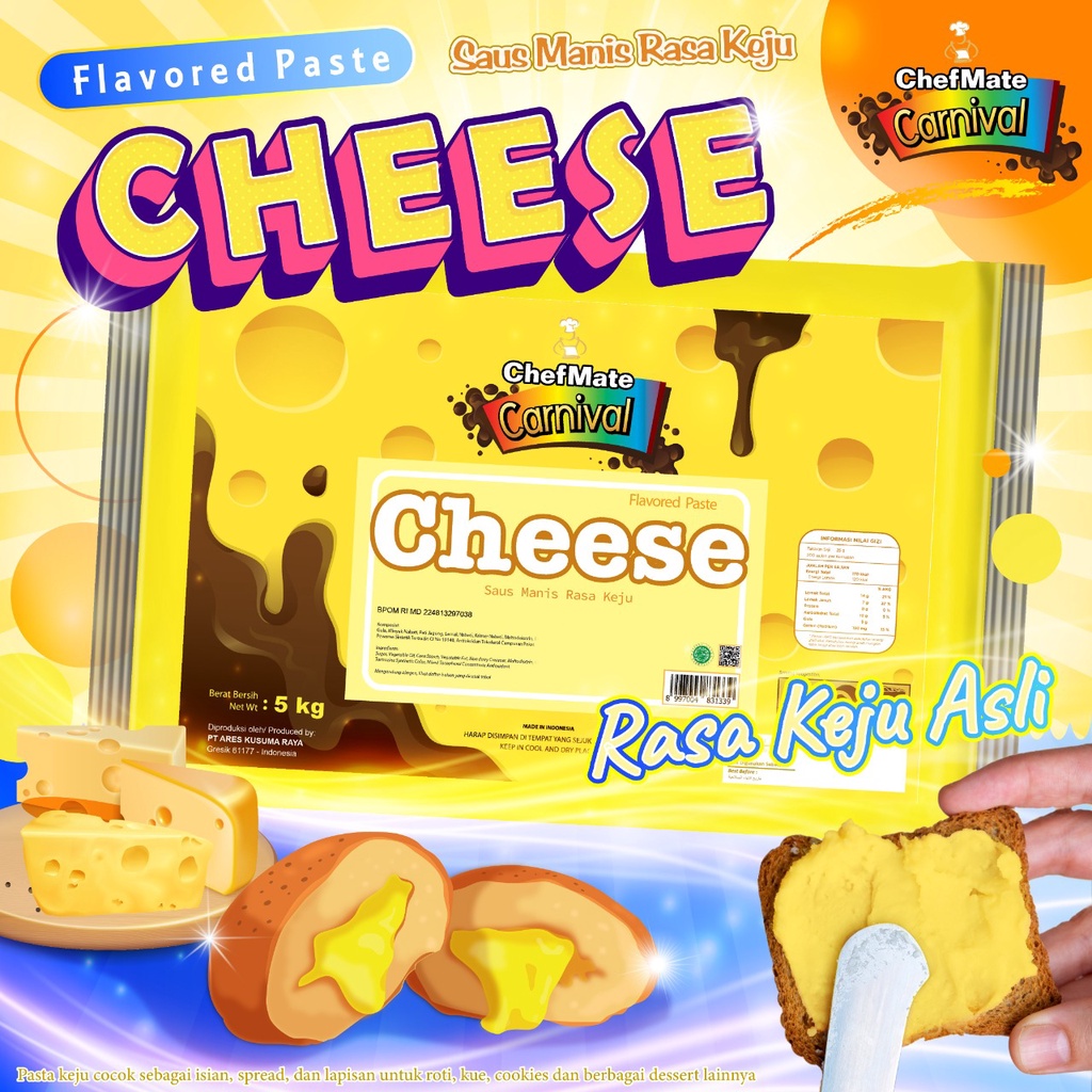 Jual CHEFMATE PASTA FILLING CHEESE ( KEJU ) 5 KG | Shopee Indonesia