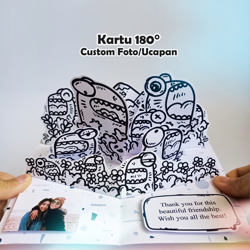 Jual Wide Card GaGa | Kartu Ucapan Pop Up Card Unik Ultah Pacar Doodle ...