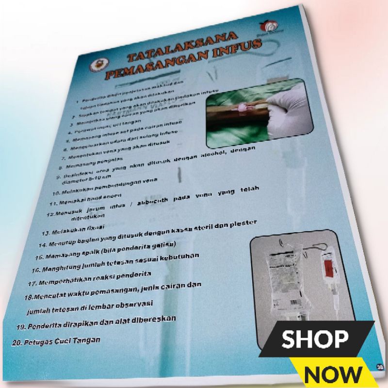 Jual Poster Bidan Tatalaksana Pemasangan Infus | Shopee Indonesia