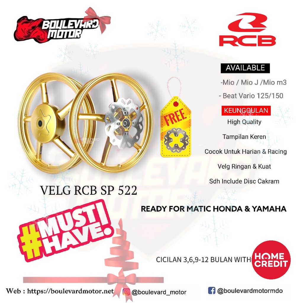 Jual VELG RCB VARIO 125/150 SP 522 BEAT SCOPPY | Shopee Indonesia