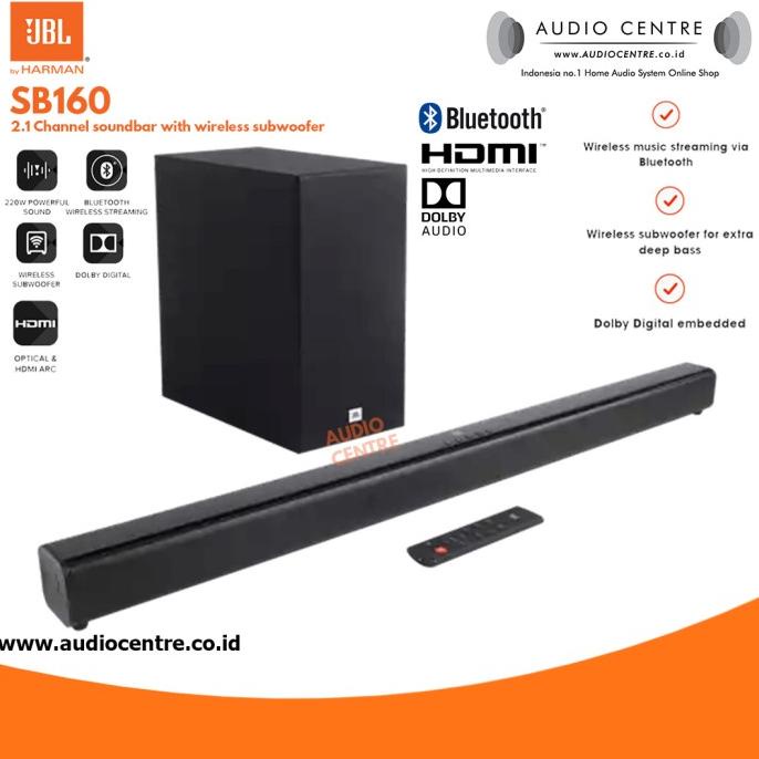 Jual Jbl Sb160 Sb 160 Soundbar With Wireless Subwoofer 2.1 Channel ...