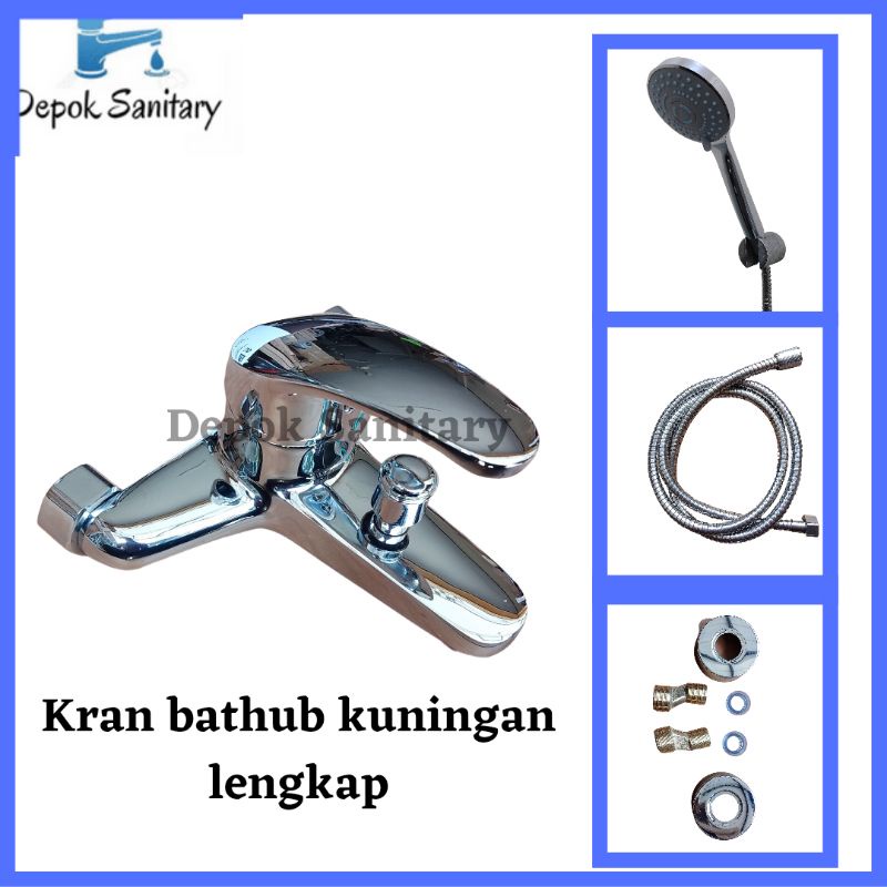 Jual KRAN SHOWER KERAN MIXER BATHUB KAMAR MANDI TOILET AIR PANAS DINGIN ...