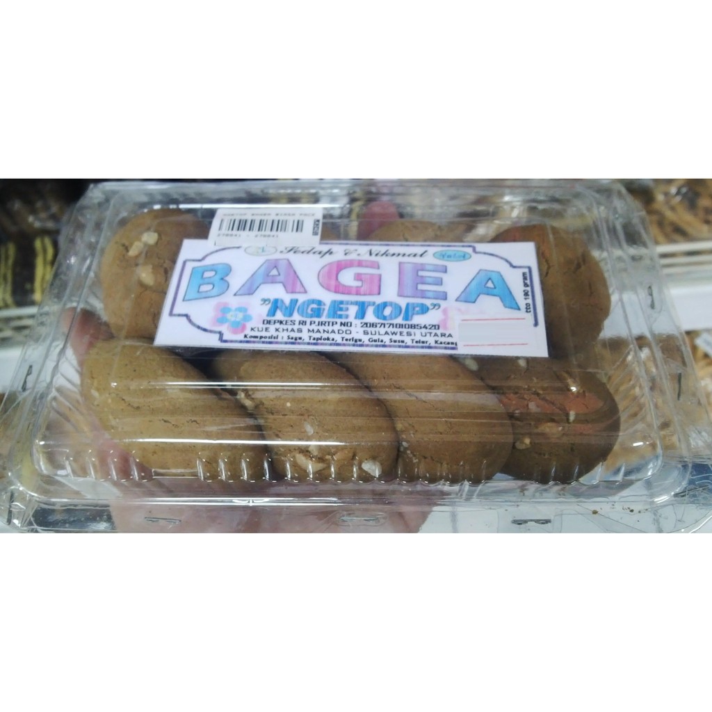 Jual Ngetop Bagea Kacang Gula Merah / Gula Aren Kotak Mika Kecil 190 gr ...