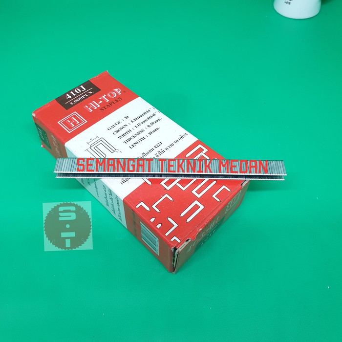 Jual 10 PAKU STAPLES TEMBAK REFILL NAIL NAILER GUN U kecil 10mm 410J ...