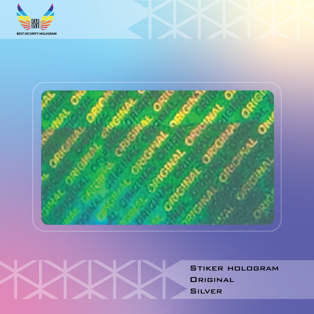 Jual Stiker Hologram Original Ukuran 1 x 2 cm Warna Silver | Shopee ...