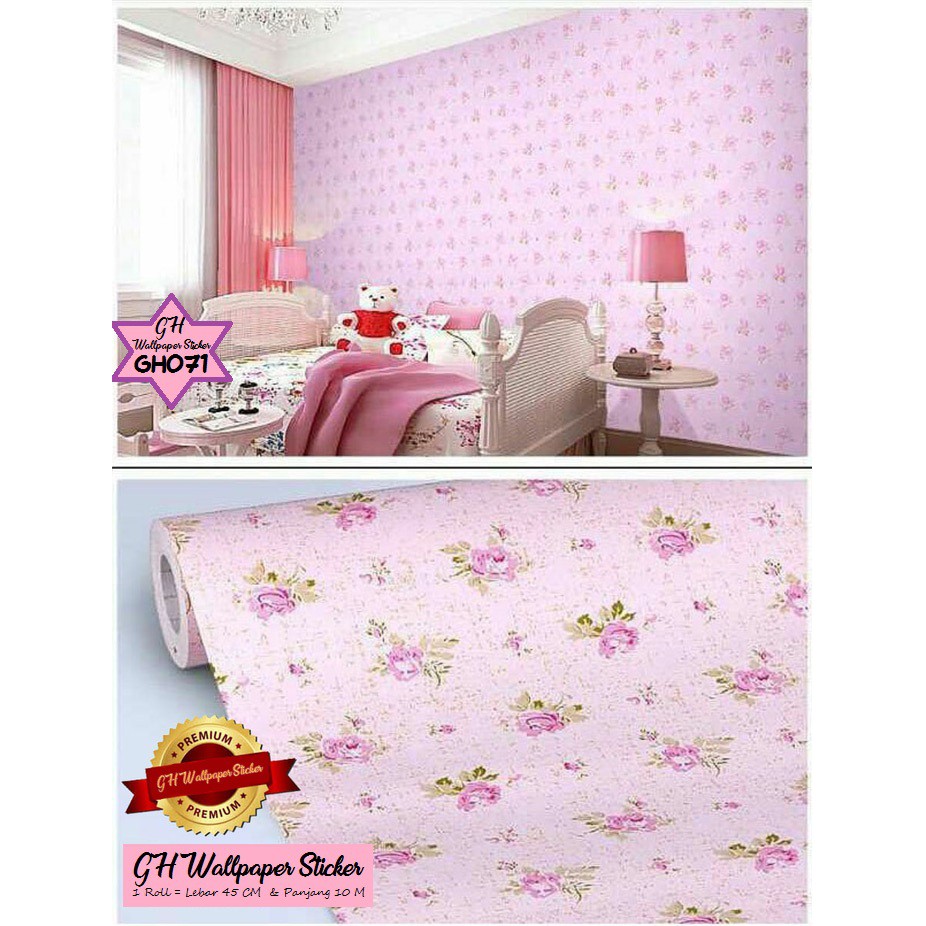 Jual Wallpaper Sticker Hiasan Dinding Motif GH Wallstiker Ukuran 45 cm ...