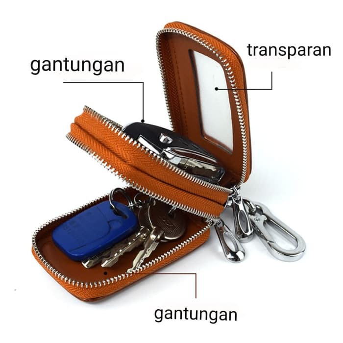 Jual Dompet STNK Mobil Motor Kulit Asli Double Zipper Wallet Tempat ...