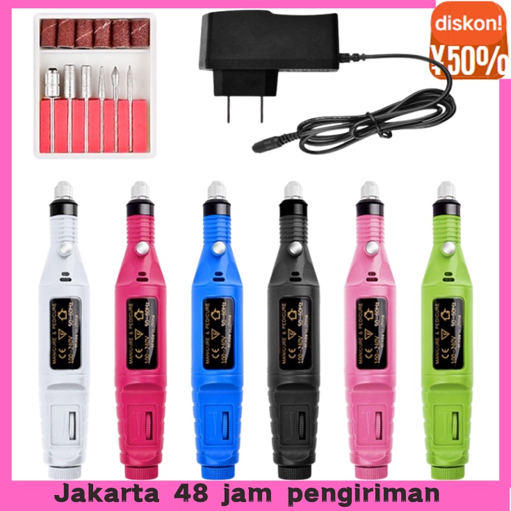 Jual Bor mini / Electric Nail Drill Grinding Manicure Machine Mesin ...
