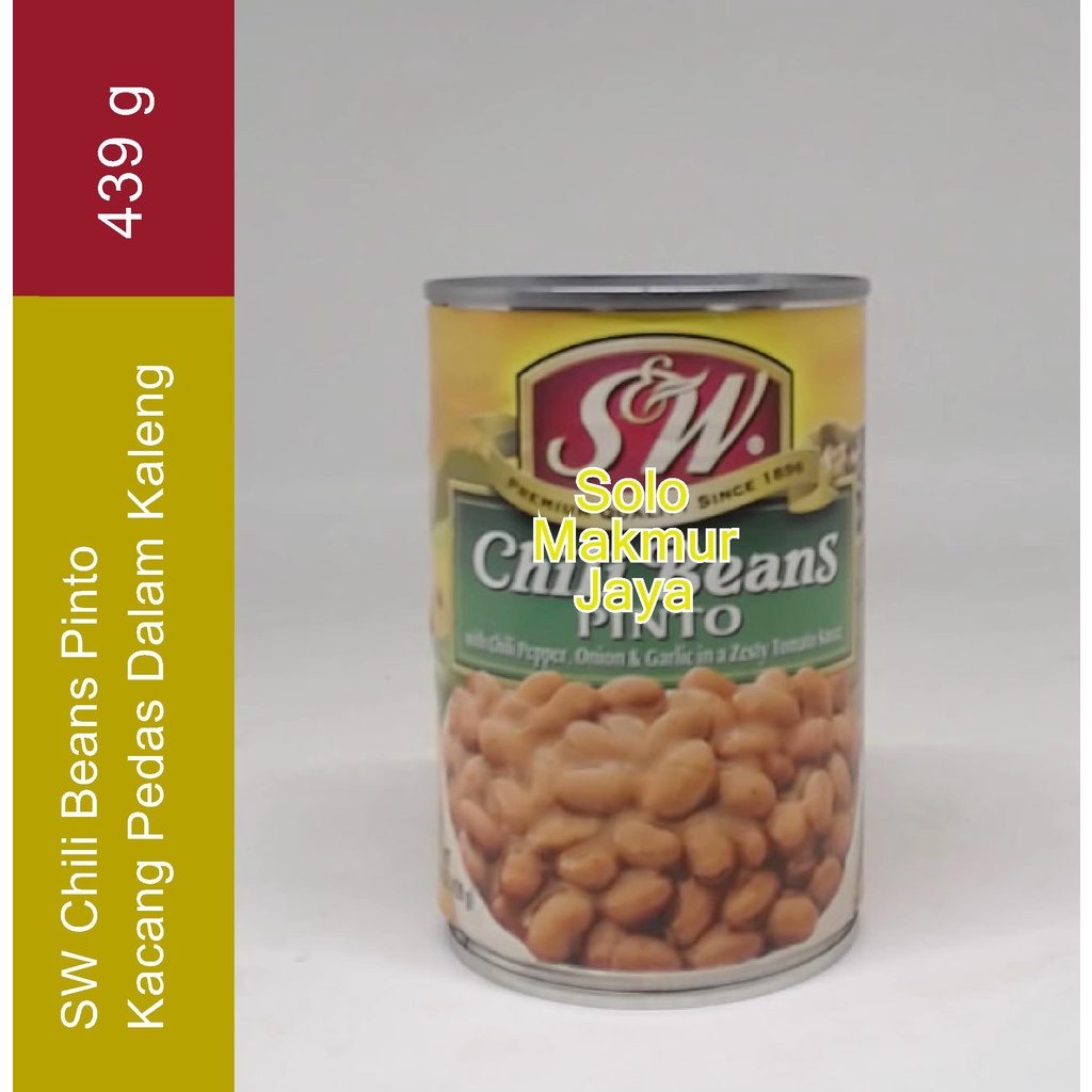 Jual S&W Chili Beans Pinto 439gr / Kacang Pedas Dalam Kemasan Kaleng ...