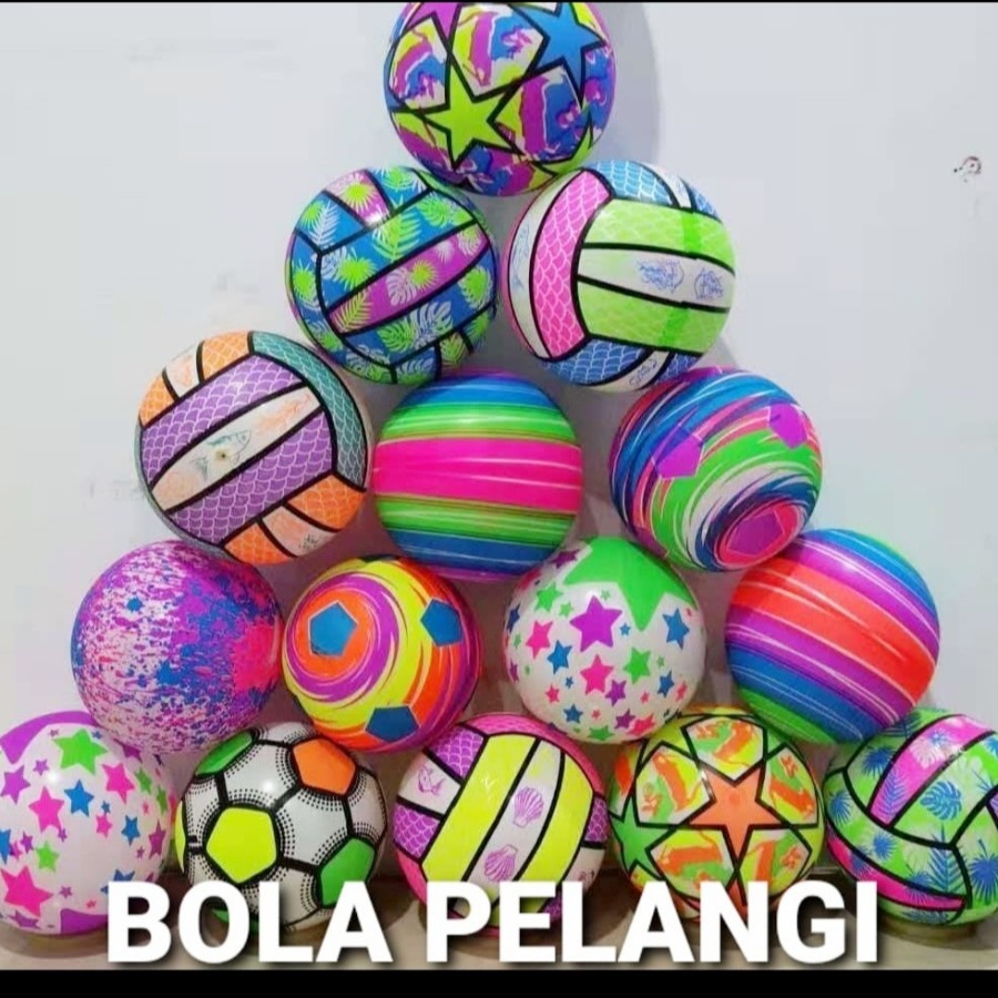 Jual BOLA PELANGI KARET - MAINAN GROSIR MURAH | Shopee Indonesia