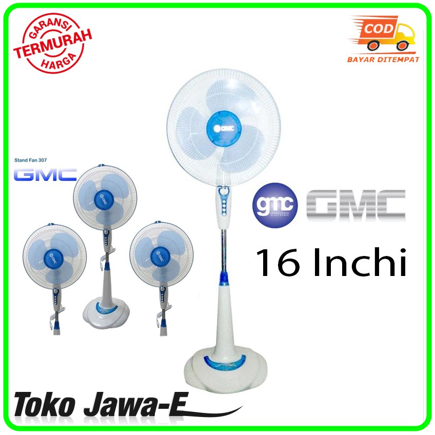Jual KIAPS ANGIN GMC STAND FAN GMC BM-307/BM 312 Kipas Angin Berdiri 16 ...