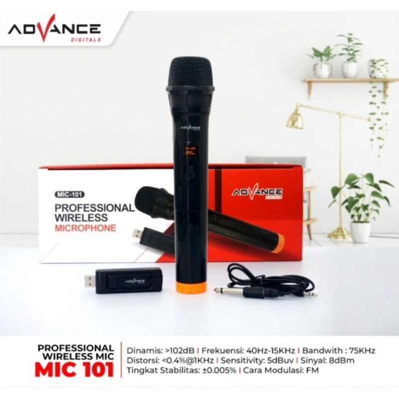 Jual MIC ADVANCE WIRELESS MIC-101 MIC101 MIC 101 MIC TANPA KABEL | Shopee Indonesia