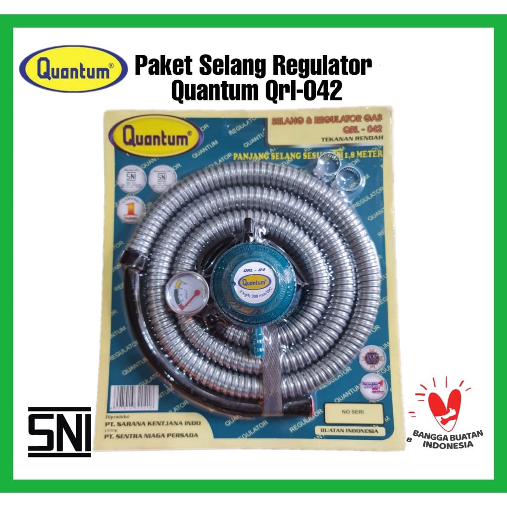 Jual Paket Selang Regulator Gas Quantum QRL-042Plus / QRL-042 Plus ...
