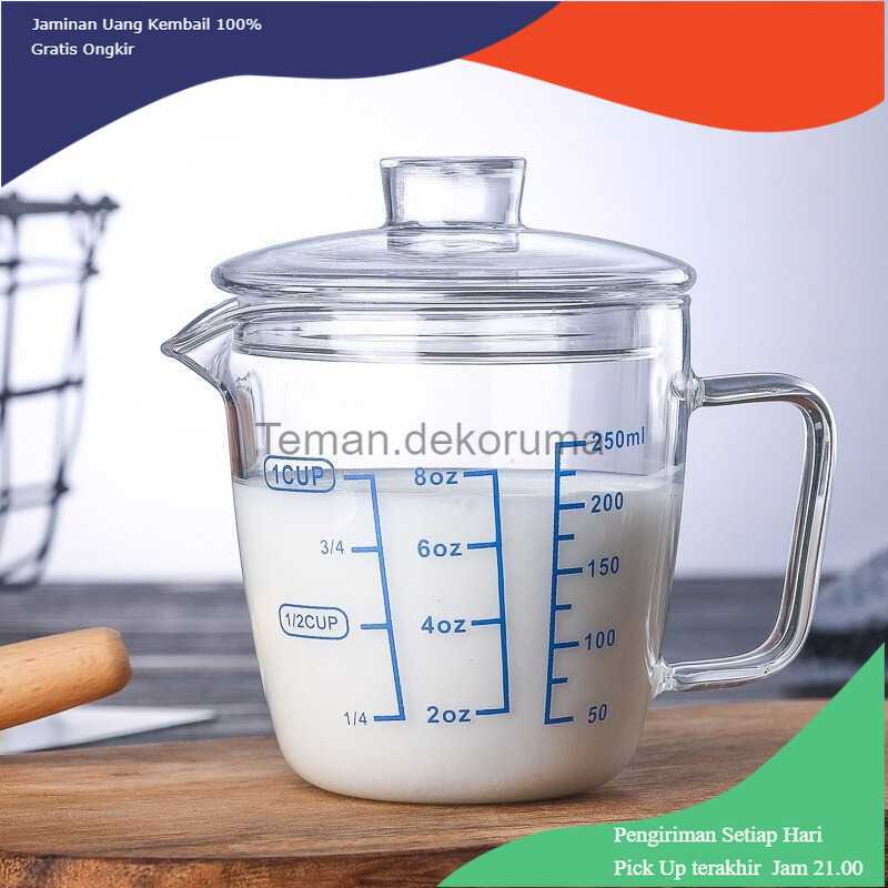 Jual TD-DA1 One Two Cups Gelas Ukur Kaca Latte Art Milk Jug Measuring ...