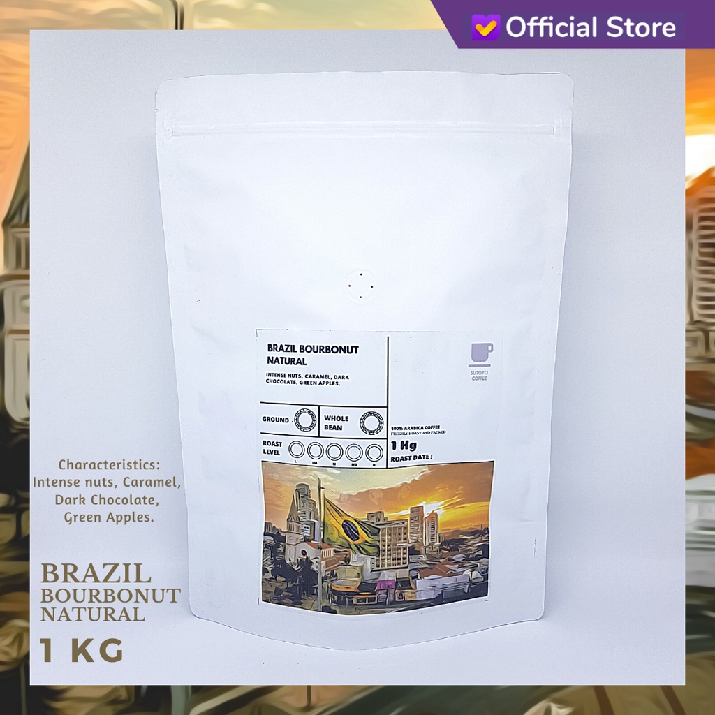 Jual SUTOYO COFFEE – Kopi Arabika Brazil Bourbonut Natural 1 Kilogram ...