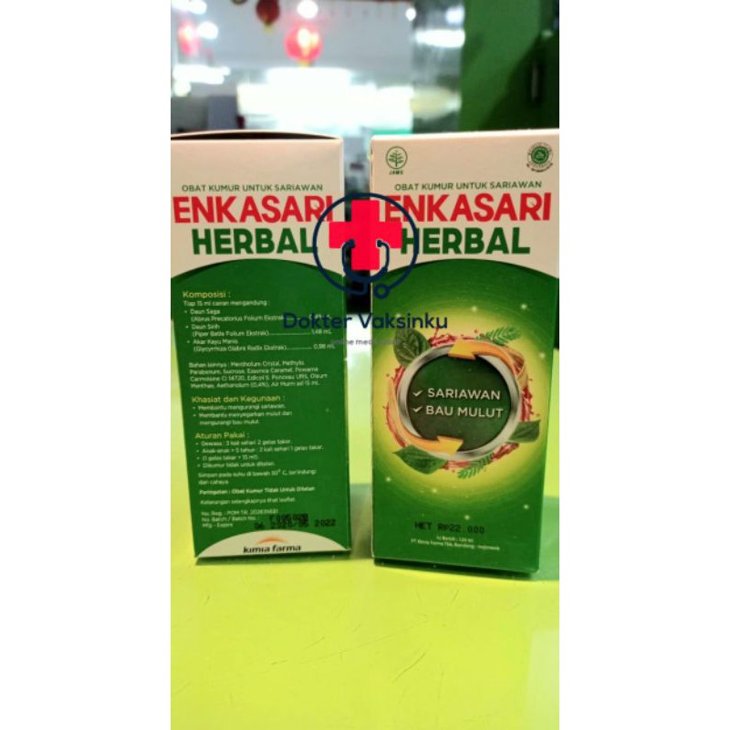 Jual Enkasari obat kumur sariawan herbal, gargle Enka Sari anti bau ...